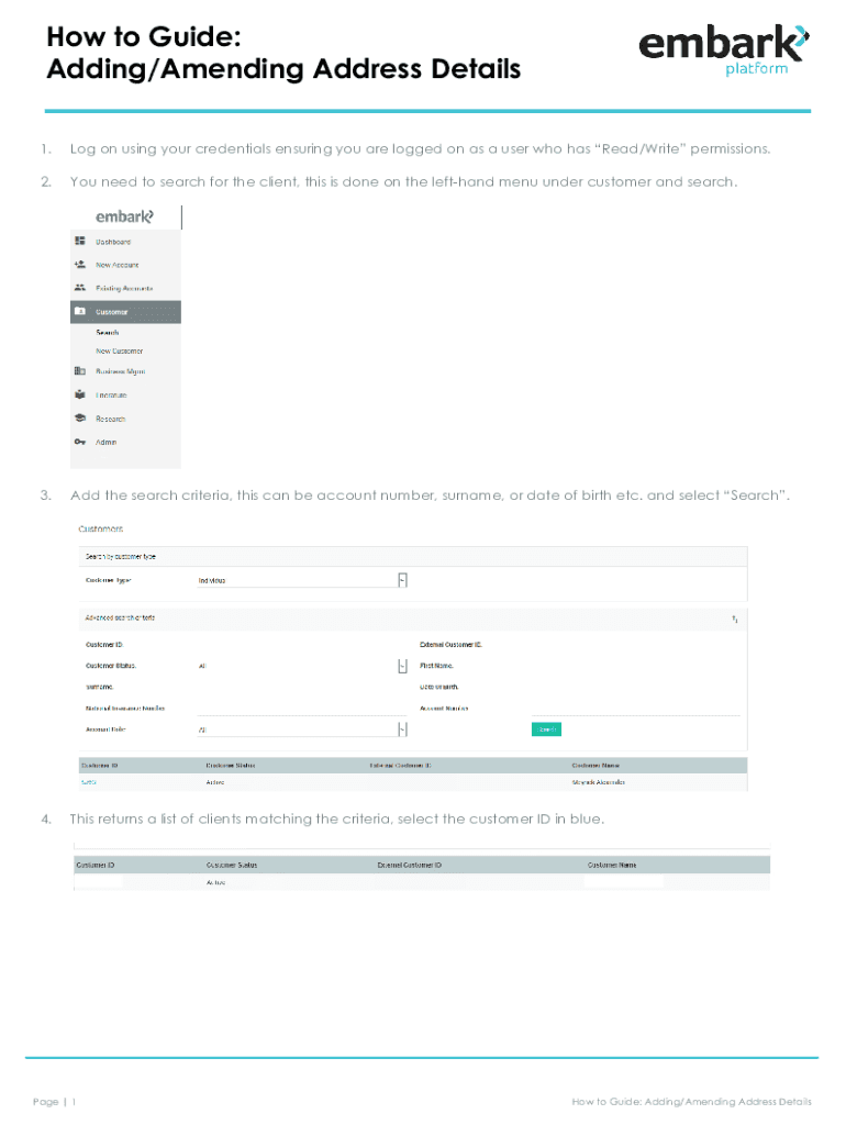 Fillable Online How to Guide: Adding/Amending Address Details Fax Email Print - pdfFiller
