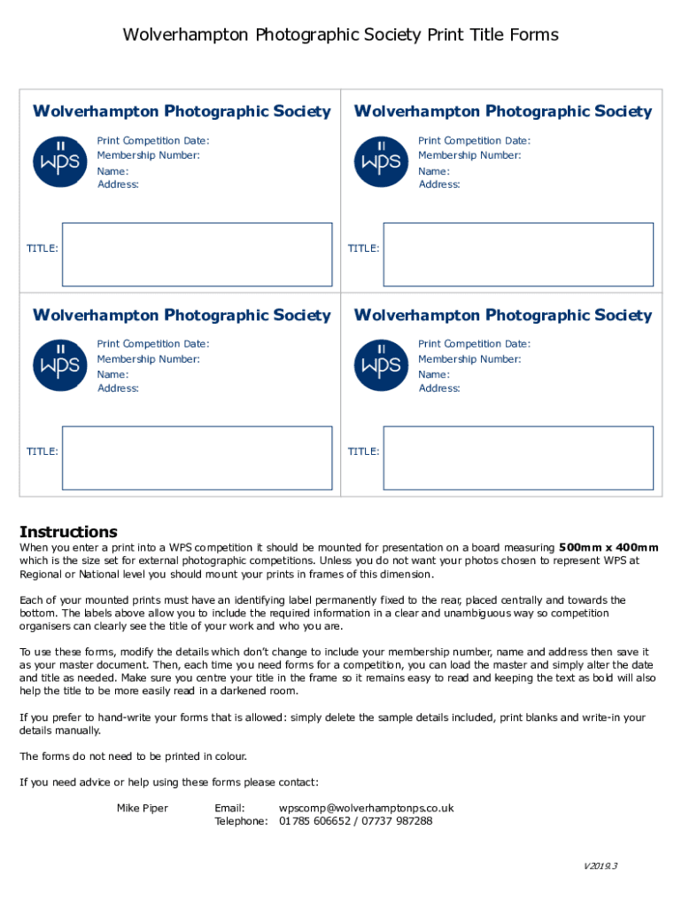 Fillable Online Print Title Form. Print Title Form Fax Email Print ...