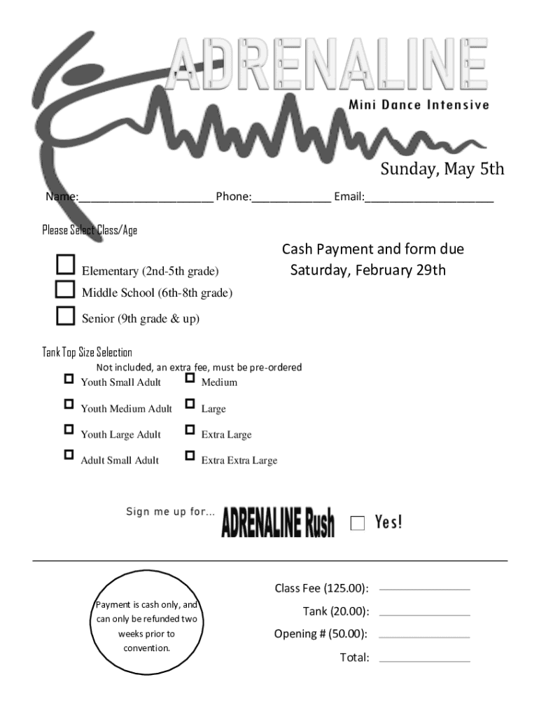 Fillable Online Academy of Dance Registration Form Fax Email Print ...