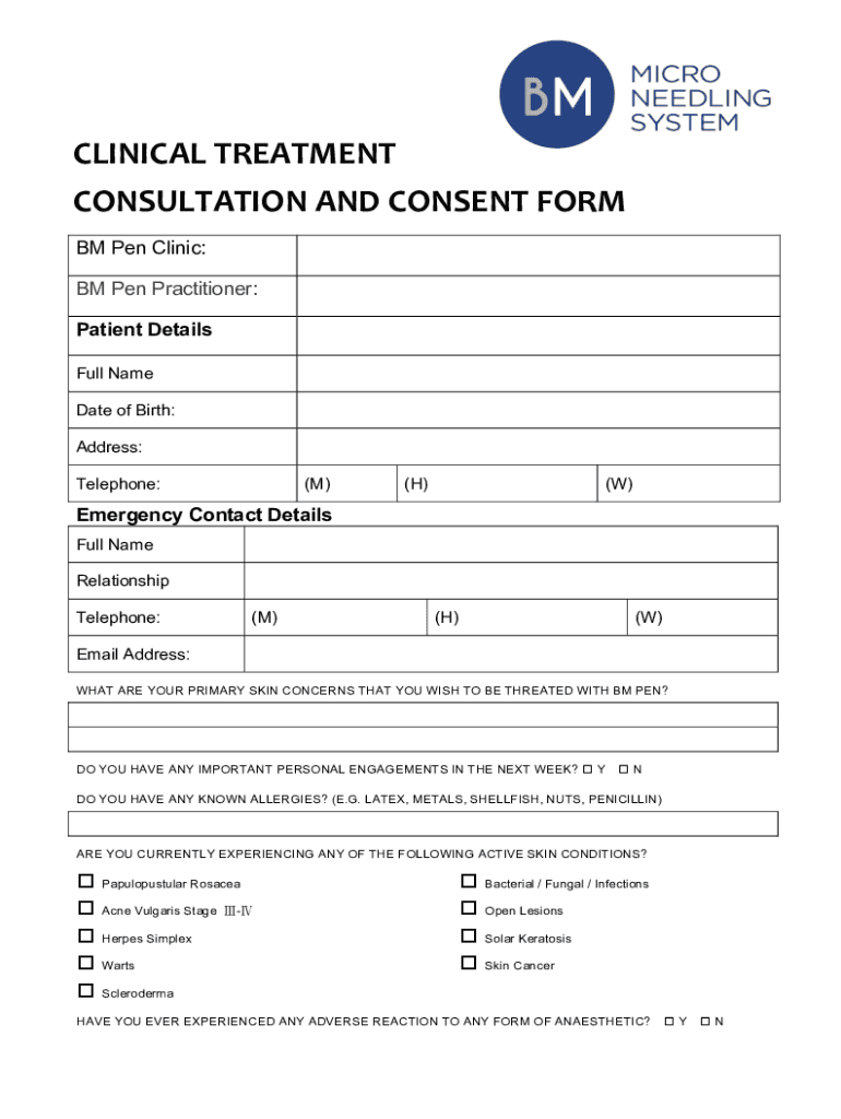 Fillable Online BM Consultation Form2018 Fax Email Print - pdfFiller