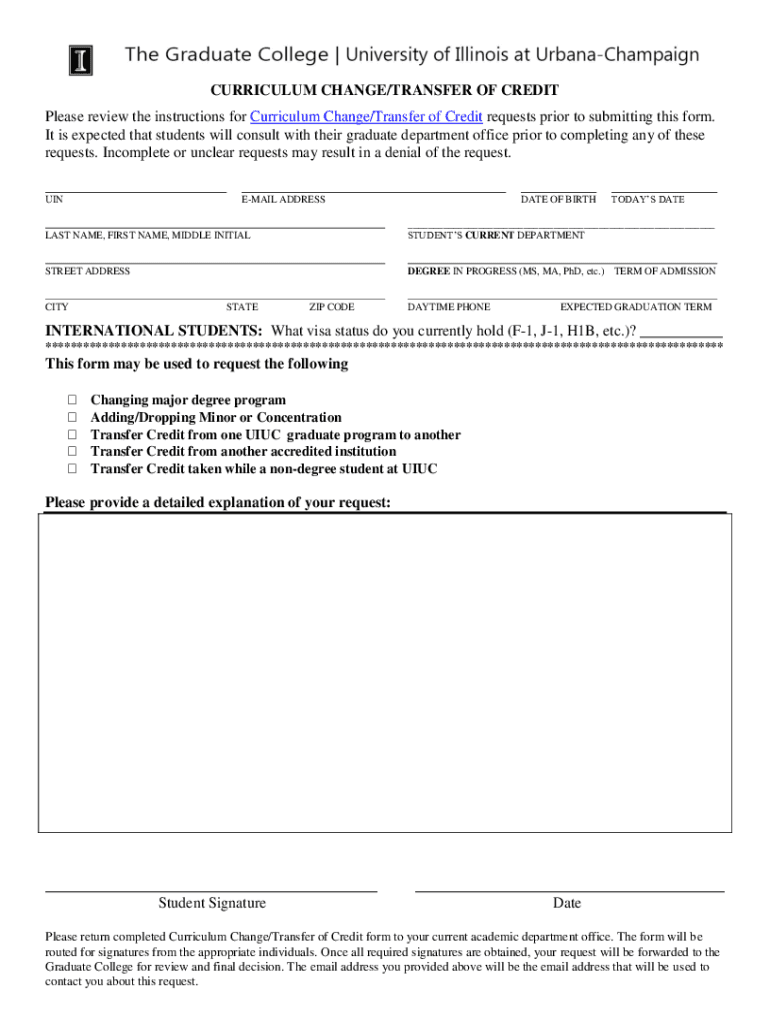Fillable Online Instructions for using the new curriculum change form ... Fax Email Print ...