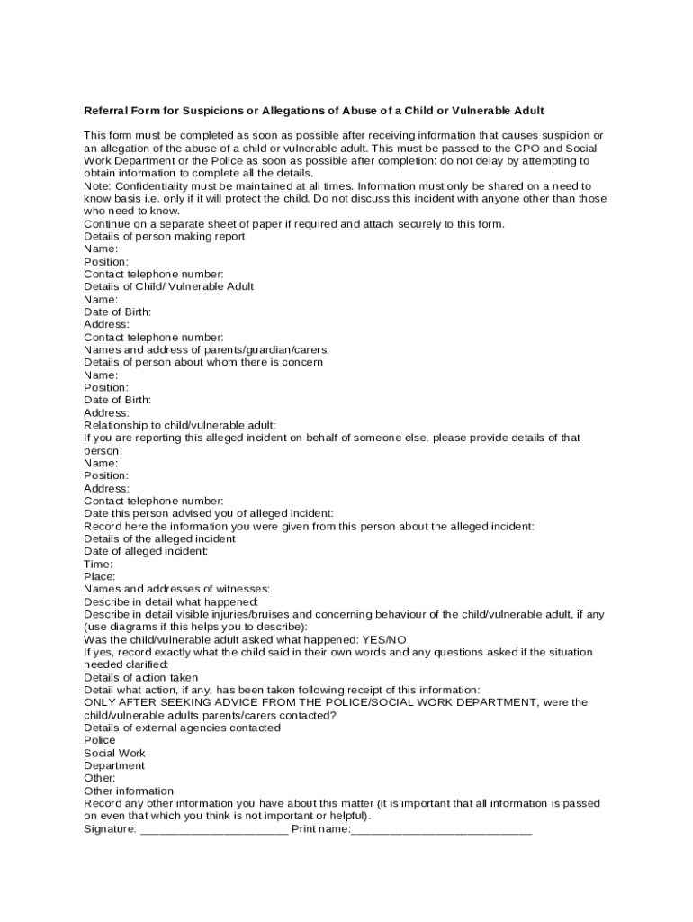 How to Report Child Abuse and Neglect - Child Welfare ... Doc Template ...