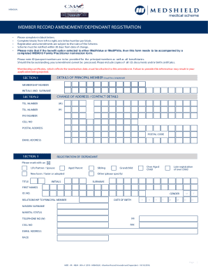 Fillable Online cmacklerksdorp co Medical Record Amendment Instructions ...