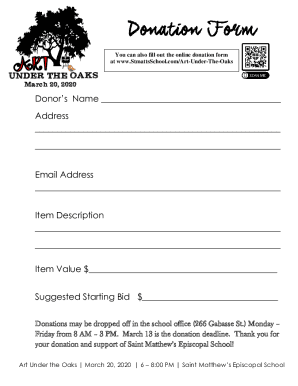 Fillable Online You can also fill out the online donation form Fax ...