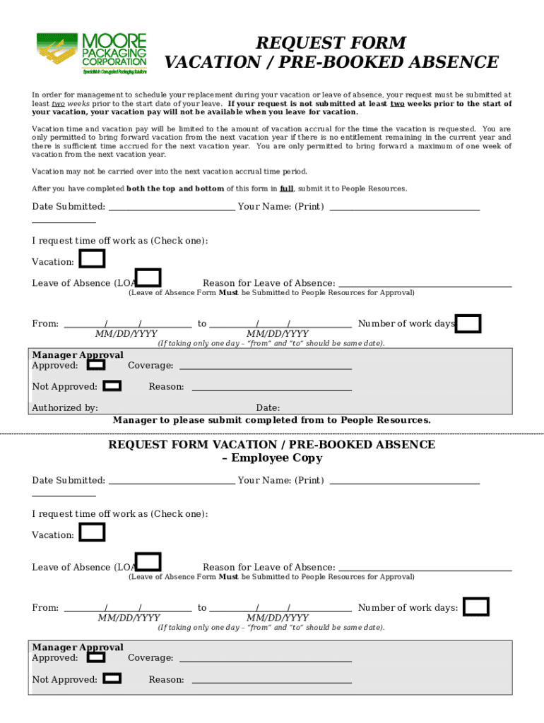 35+ SAMPLE Employee Vacation Request s in PDFMS Word35+ SAMPLE Employee Vacation Request s in ...