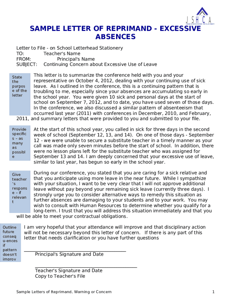 50 Effective Letters of Reprimand Templates (MS Word) ? Doc Template ...