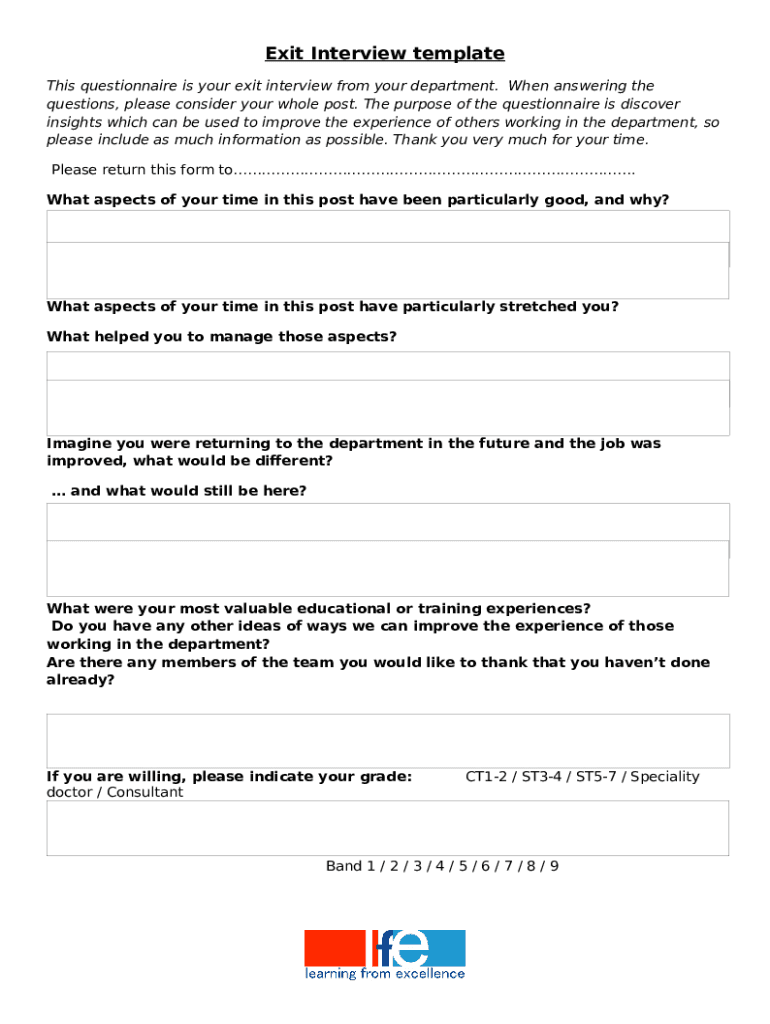 40 Best Exit Interview Templates & sTemplateLab40 Best Exit Interview ...