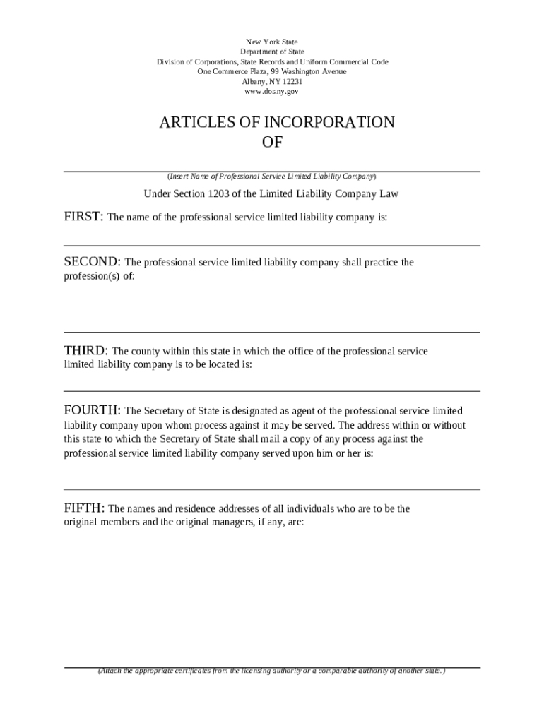 Articles of Incorporation - 47 Templates for Any State ? Doc Template ...