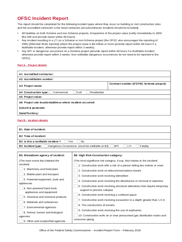 Construction Incident Report Templates at ... Doc Template | pdfFiller