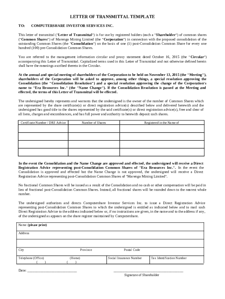 LETTER OF TRANSMITTAL AND ELECTION - BCE Inc. Doc Template | pdfFiller