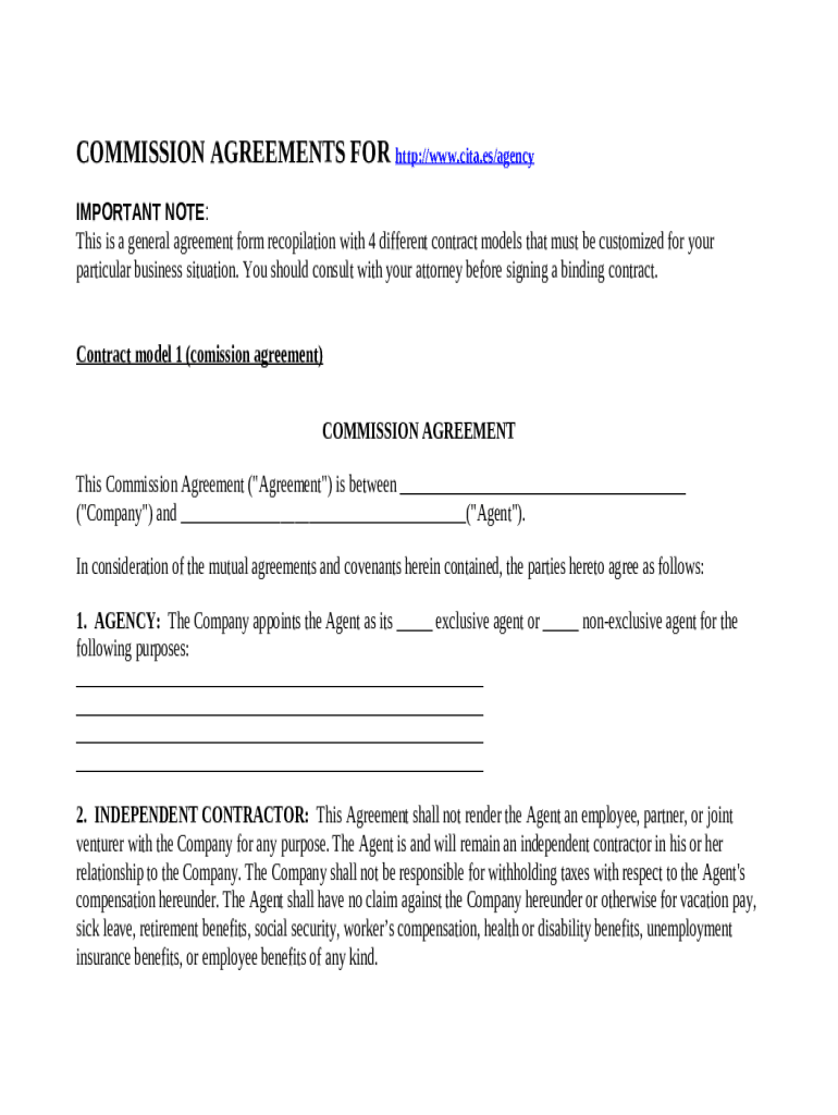 Commission Agreement Template 32.doc - COMMISSION ... Doc Template ...