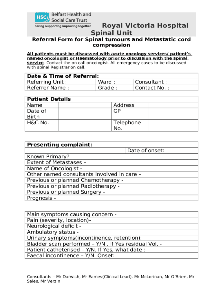Oxford Spinal Neurosurgery Service referrals - Oxford ... Doc Template ...
