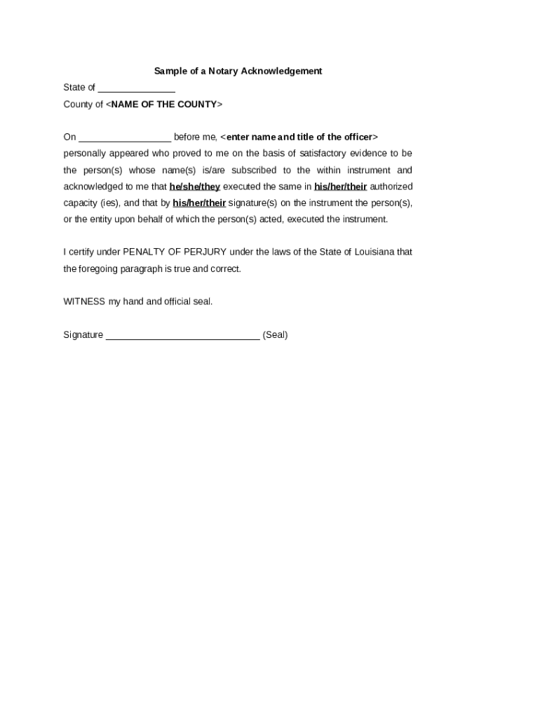 Acknowledgment of instrument signed by one personFree Ohio Notary ...