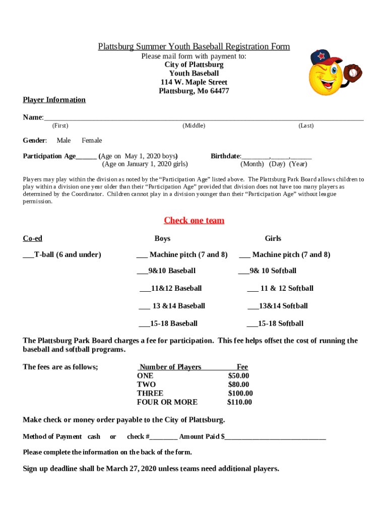 The Lathrop Soccer Club Registration Doc Template | pdfFiller