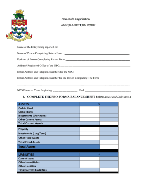Fillable Online Non-Profit Organisations (Registration Application ...