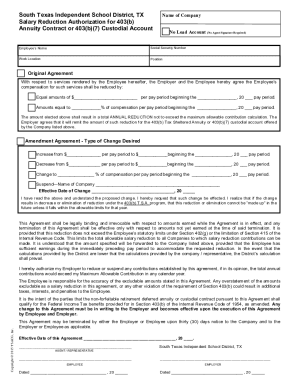 Fillable Online Salary Reduction Agreement - Kaznection - Fill and Sign ...