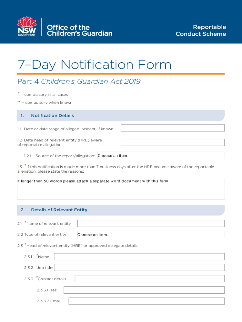 Fillable Online NSW Reportable Conduct Scheme - helping to keep kids ...