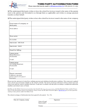 Fillable Online Third Party Letter of AuthorizationThird Party ...