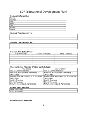 PDF My EDP Personal Profile for Sample Student Career Matchmaker ...
