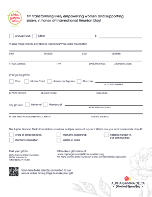 Fillable Online Foundation-Donation-Form Fax Email Print - pdfFiller