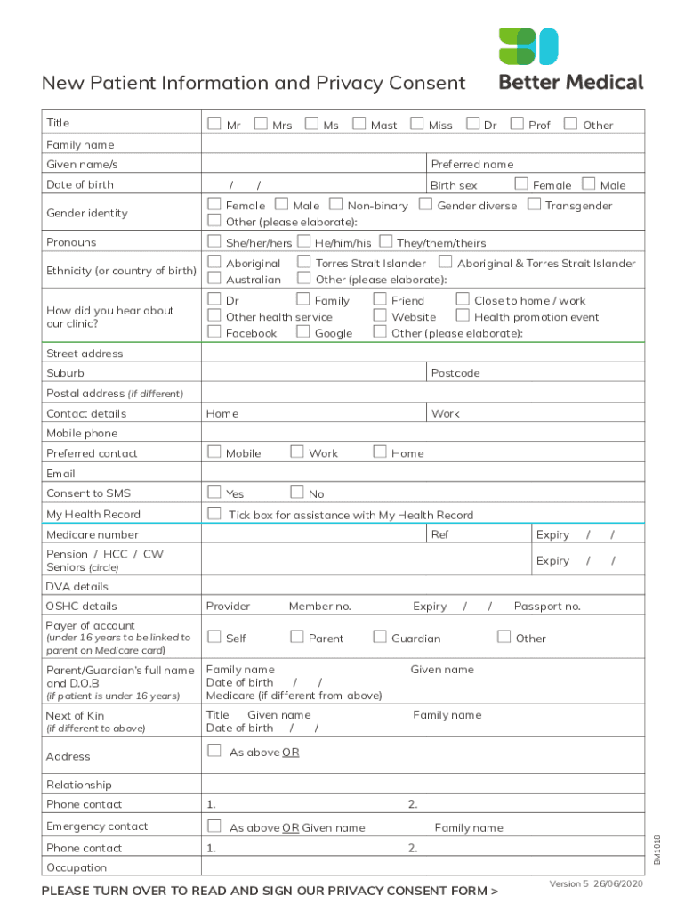 Fillable Online PATIENT INFORMATION & CONSENT FORM Fax Email Print ...