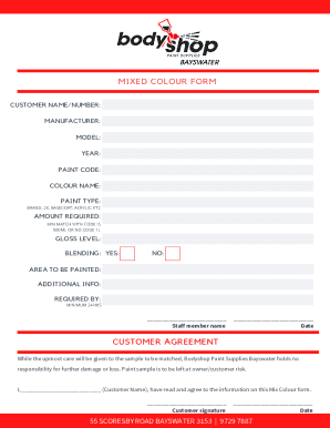 Fillable Online Mixed Colour Form Fax Email Print - pdfFiller