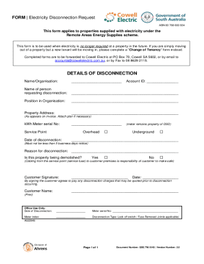 Fillable Online FORM Application for Supply of Electricity (RAES) Fax ...