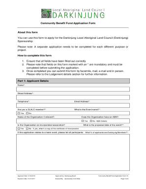 Fillable Online CBF - Application Form Fax Email Print - pdfFiller
