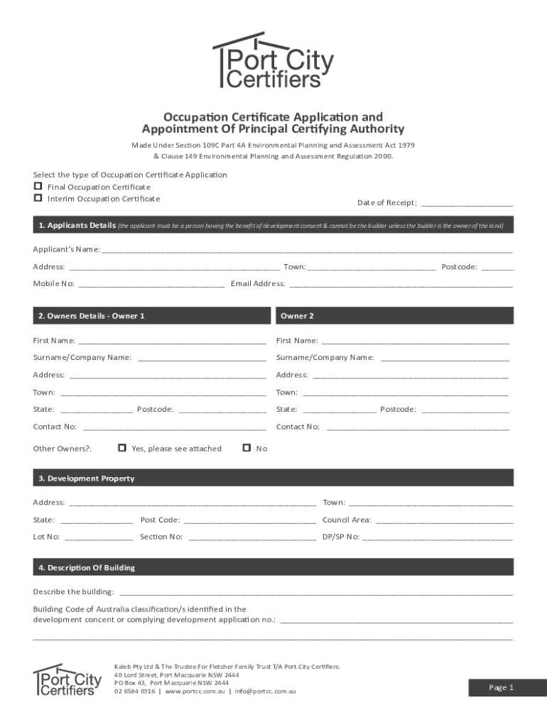 Fillable Online Occupancy Certificate & Completion Certificate - ImportanceOccupancy Certificate ...