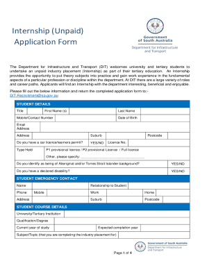 Fillable Online How to Fill an Internship Application Form (Free ...