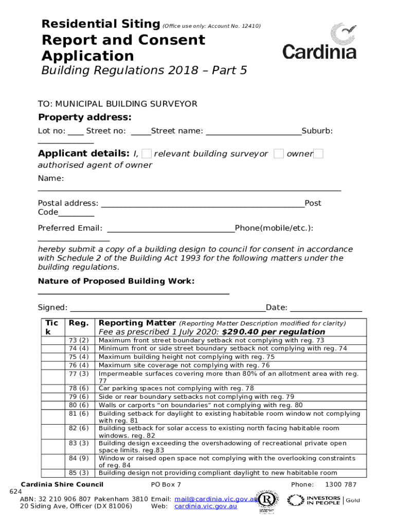 Building - - (prior part 4) - Part 5 - Residential Siting - Report and ...