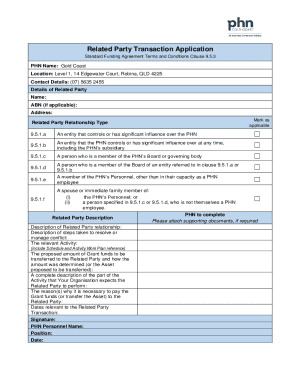 Fillable Online Conflict of Interest Related Party Transaction ...