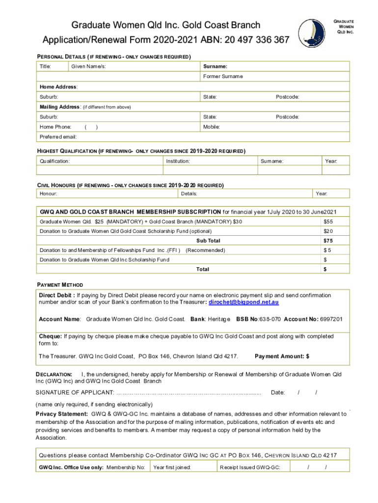 Fillable Online Draft Gold Coast Form Fax Email Print - pdfFiller