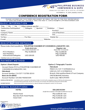 Fillable Online 45th PBC Registration Form Fax Email Print - pdfFiller