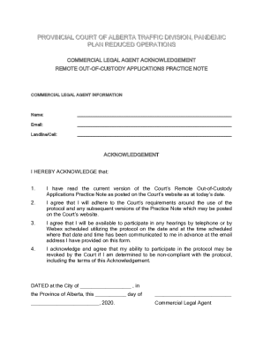 Fillable Online COMMERCIAL LEGAL AGENT ACKNOWLEDGEMENT Fax Email Print ...