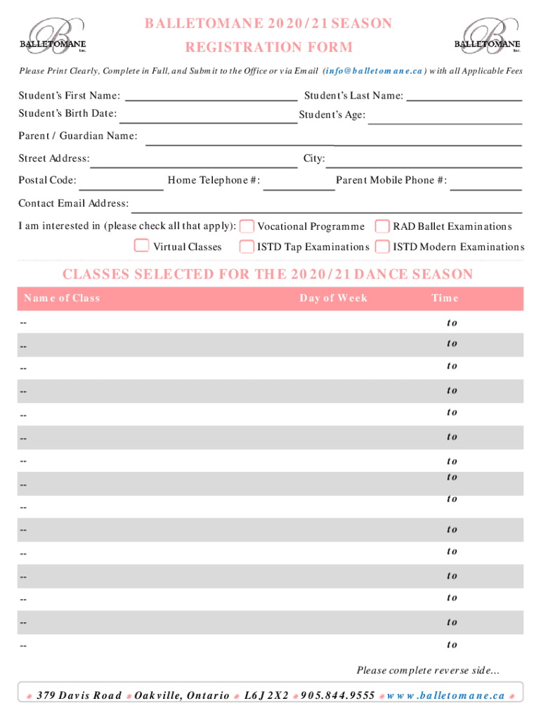 Fillable Online Please Print Clearly, Complete in Full, and Submit to the Office or via Email ...
