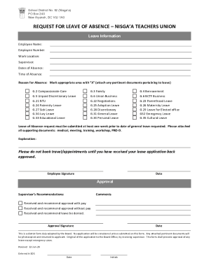 Fillable Online Leave application form - Teachers.docx Fax Email Print ...