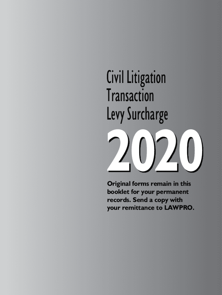 Fillable Online Real Estate Civil Litigation Levy Surcharge & Exemption ...