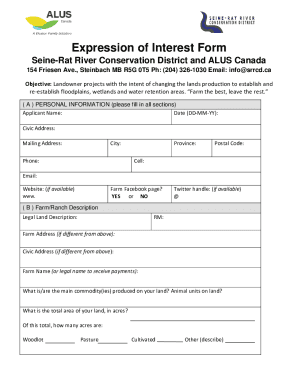 Fillable Online Expression of Interest Form - srrcd.ca Fax Email Print ...