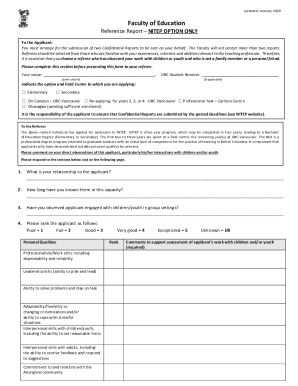 Fillable Online nitep-educ sites olt ubc Reference Report Form ...
