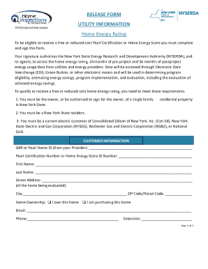 Fillable Online RELEASE FORM UTILITY INFORMATION ...