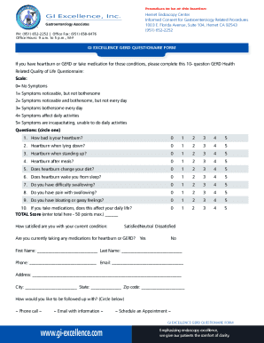 Fillable Online GI Excellence, Inc. Patient Interview Form Fax Email ...