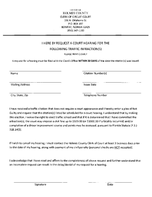 Fillable Online Request a Court Hearing Fax Email Print - pdfFiller