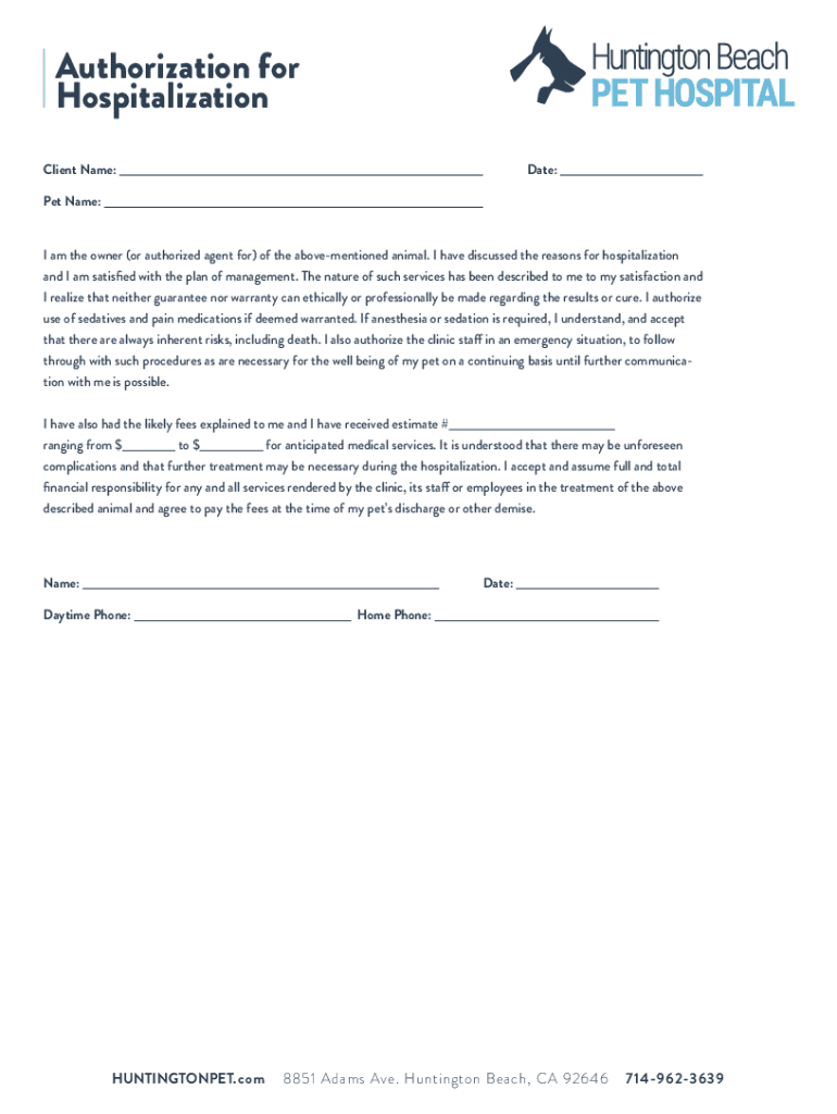 Fillable Online HBPH-hospital-authorization-form-rd1 Fax Email Print ...