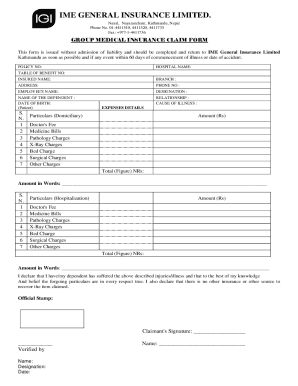 Fillable Online Shikhar Insurance Company Ltd-Medical clim form Fax ...
