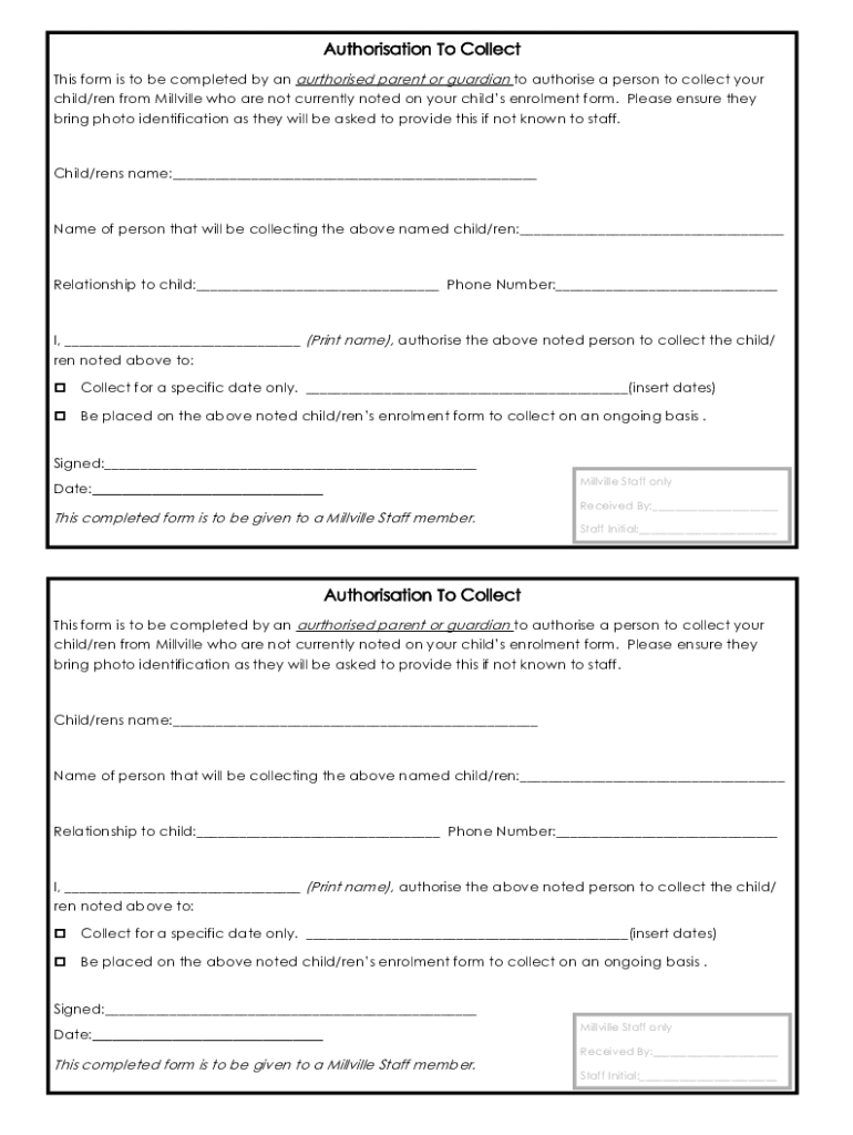 Fillable Online Authorization Letter of Collection (How to Write it ...