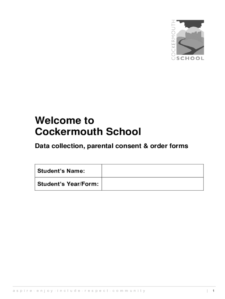 Fillable Online Welcome to Cockermouth School Fax Email Print - pdfFiller