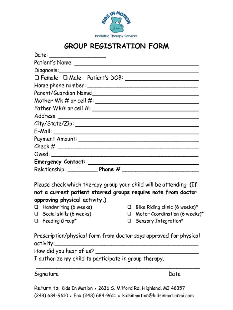 Fillable Online Female Male Patients DOB: Fax Email Print - pdfFiller