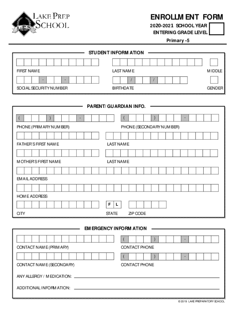 Fillable Online School Year 2020/2021 Enrollment PacketDepEd Guidelines ...