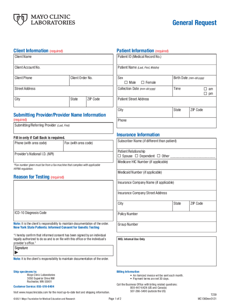 Fillable Online MCL General Request Form - MC1360. MCL General Request ...